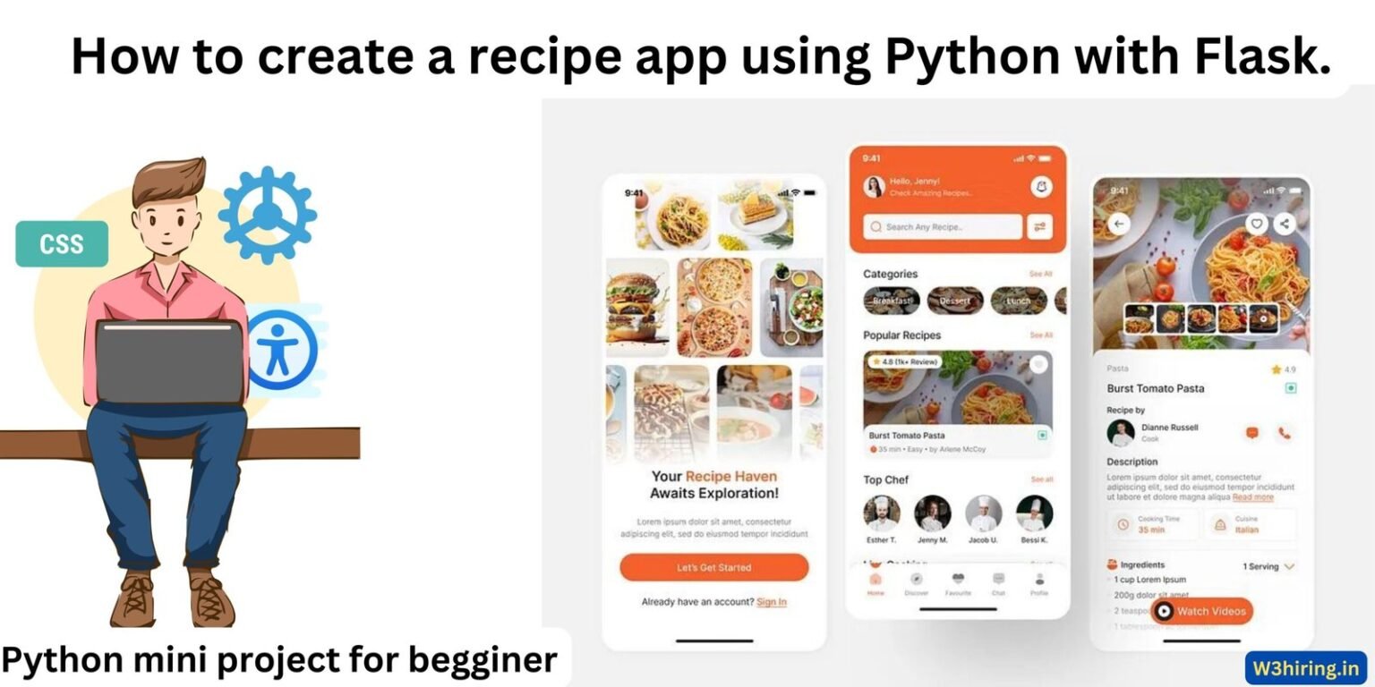 How to create a recipe app using Python with Flask. - Learn software Technologies